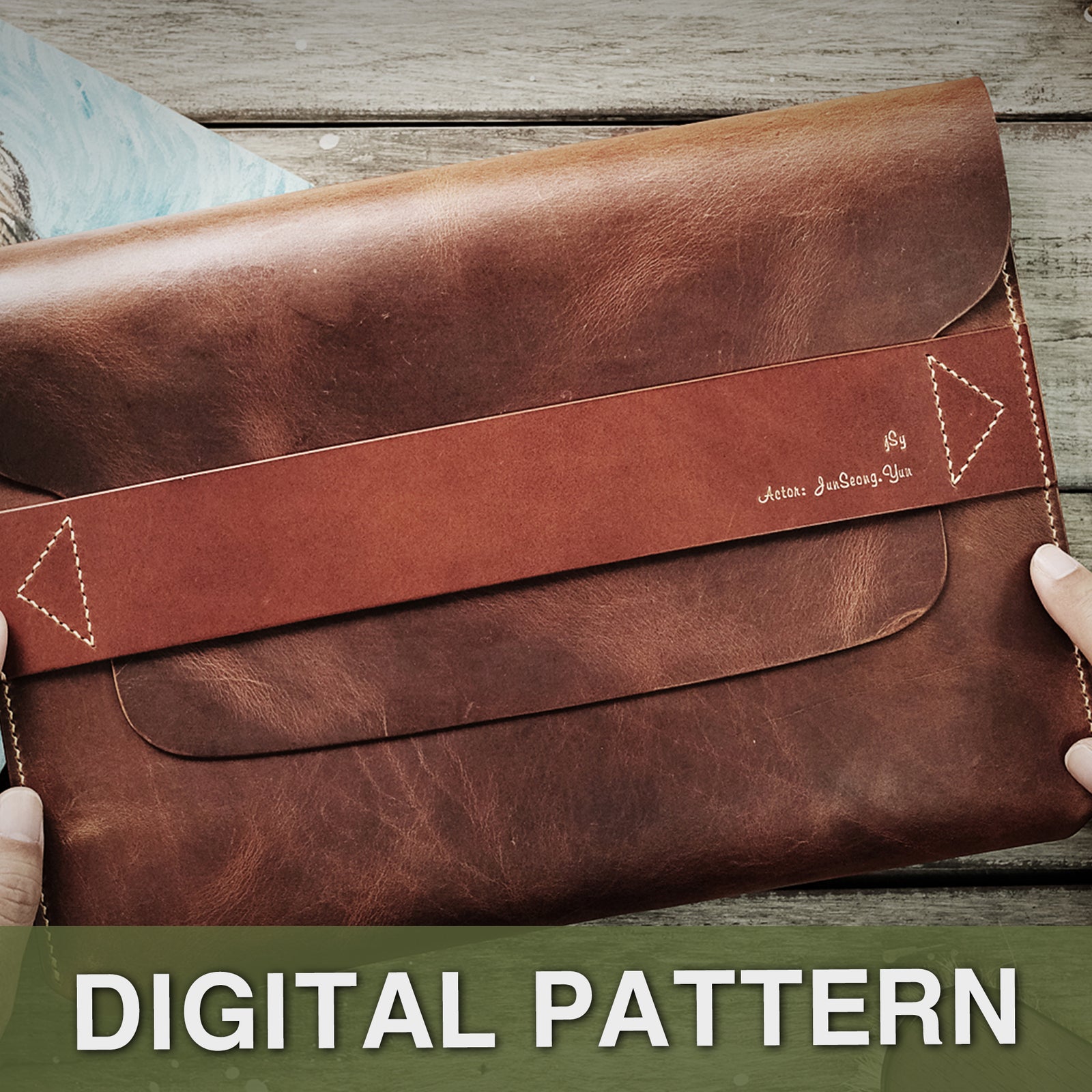 Briefcase PDF Pattern – Compact Design with Horizontal Strap Closure for A4 Storage